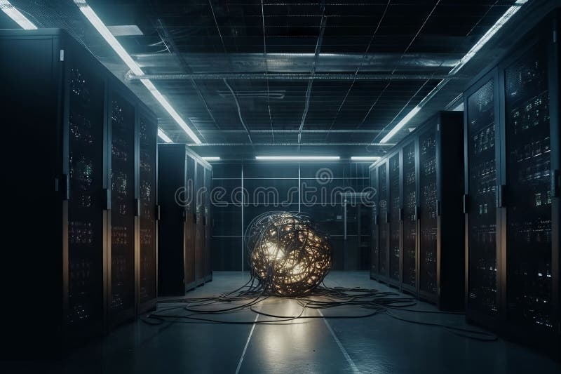 Expansive Interior Space Featuring a Large Light Fixture Illuminating ...