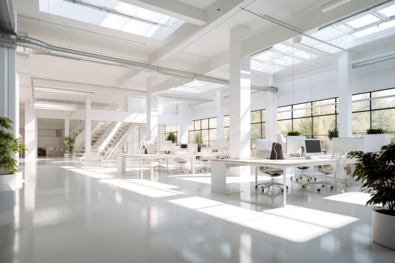An Expansive Office Space Filled with an Array of Windows, Providing ...