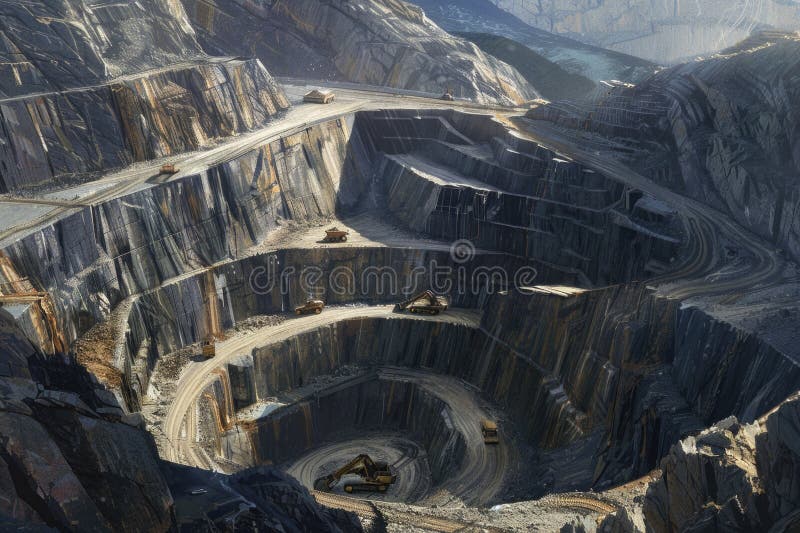 An Expansive Open Pit Filled with Dirt. Perfect for Construction or ...