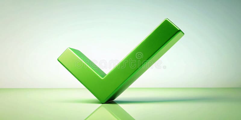 WideAngle Green Checkmark a Symbol of Successful Vote Agreement ...