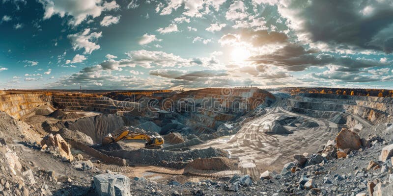 An Expansive Pit Filled with Soil, Suitable for Construction Projects ...