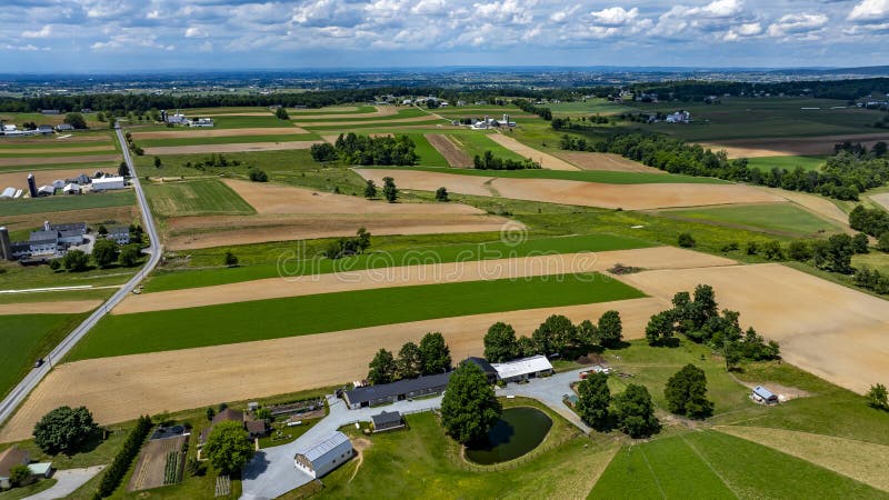 Expansive Rural Landscape Showcasing Farmland and Open Skies in a ...