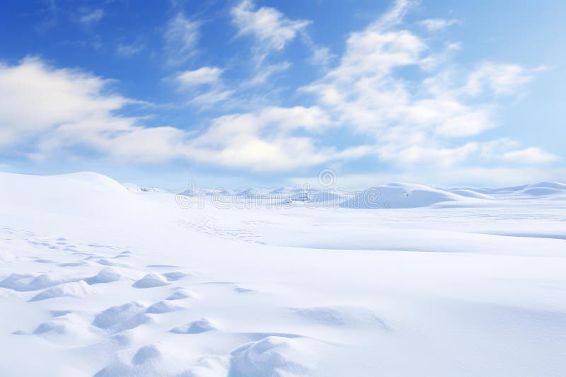 Expansive Snowfield Blue Sky Field. Generate Ai Stock Illustration ...