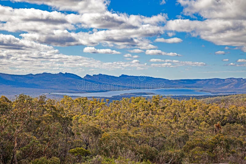 Expansive Valley View in Blue Mountains with Dense Forest, Dramatic ...