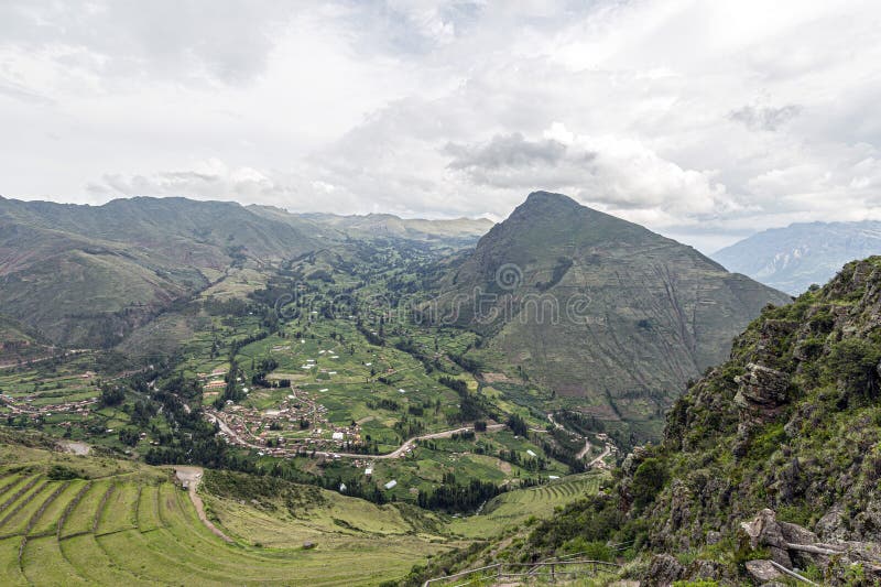 Verdant Valleys of the Sacred Valley, Peru Stock Image - Image of fell ...
