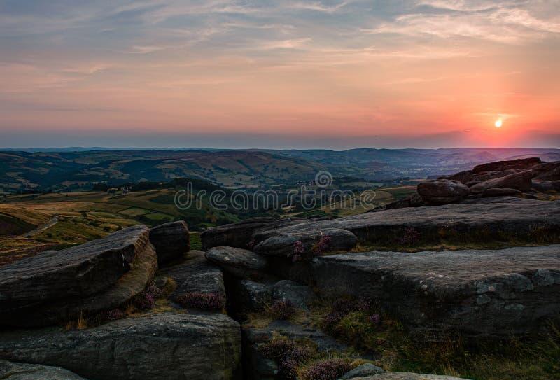 Expansive Views from the Hill To the Grounds Below Stock Image - Image ...