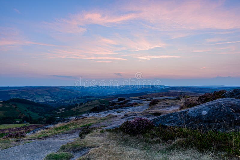 Expansive Views from the Hill To the Grounds Below Stock Image - Image ...