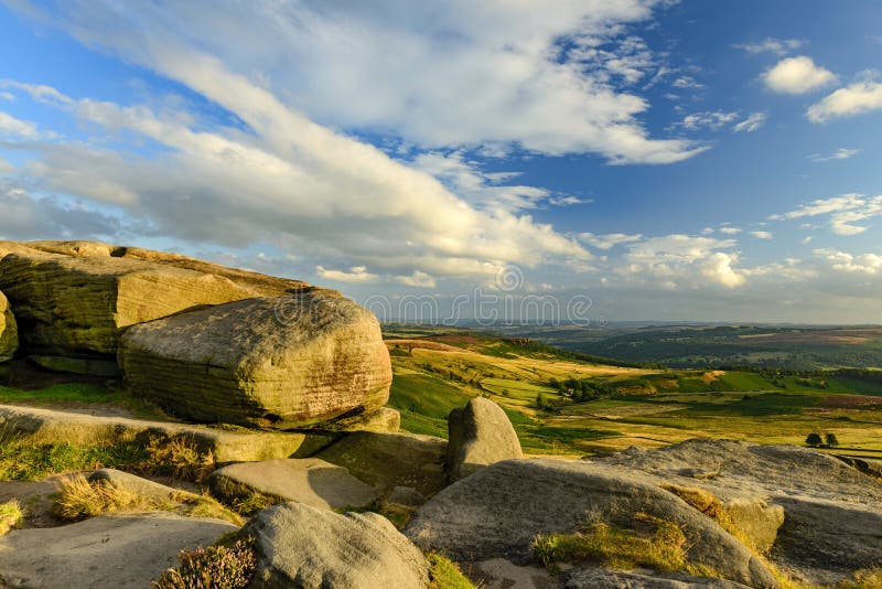 Expansive Views from the Hill To the Grounds Below Stock Image - Image ...