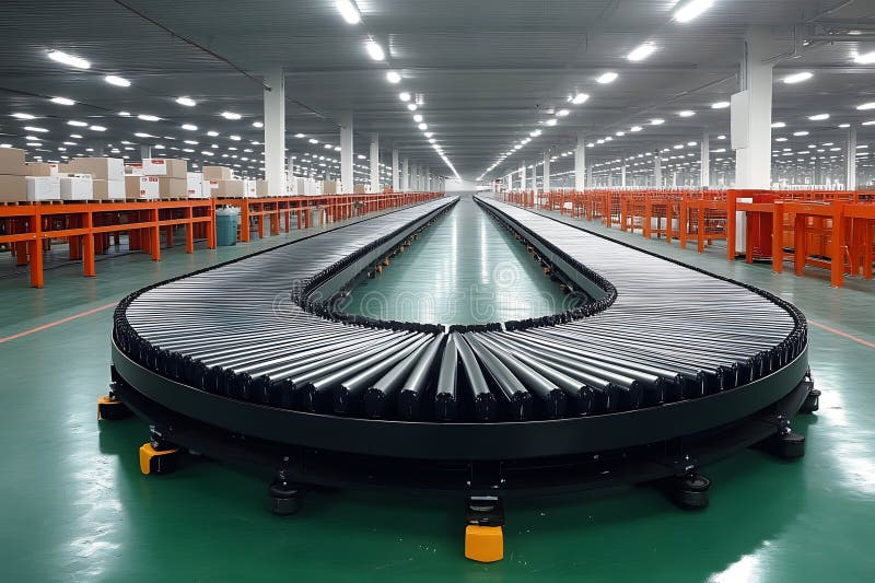 Industrial Conveyor Belt System in Warehouse: Automation and Logistics ...
