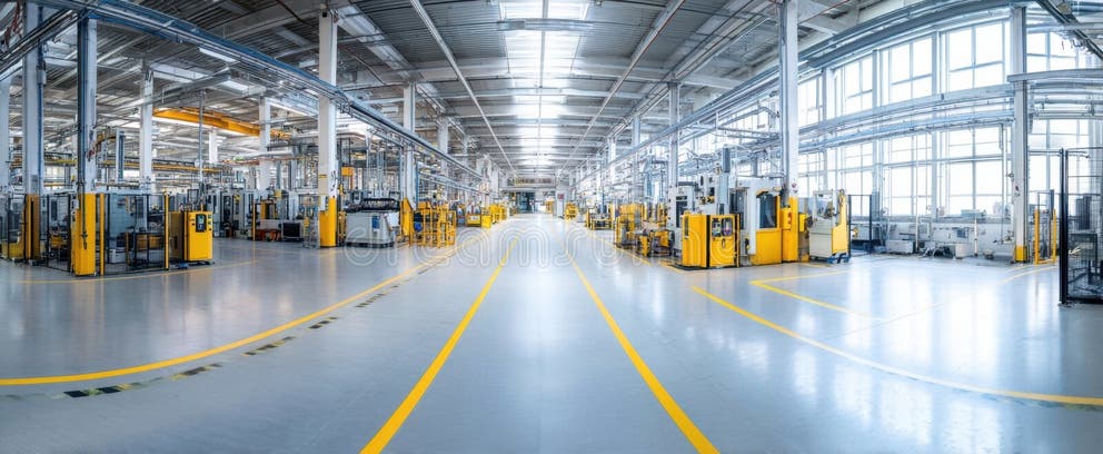 The Expansive View of a Modern Manufacturing Facility with Advanced ...