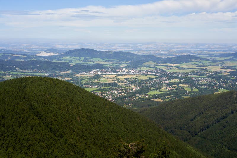 Expansive View from a Mountain with Forest Stock Photo - Image of ...