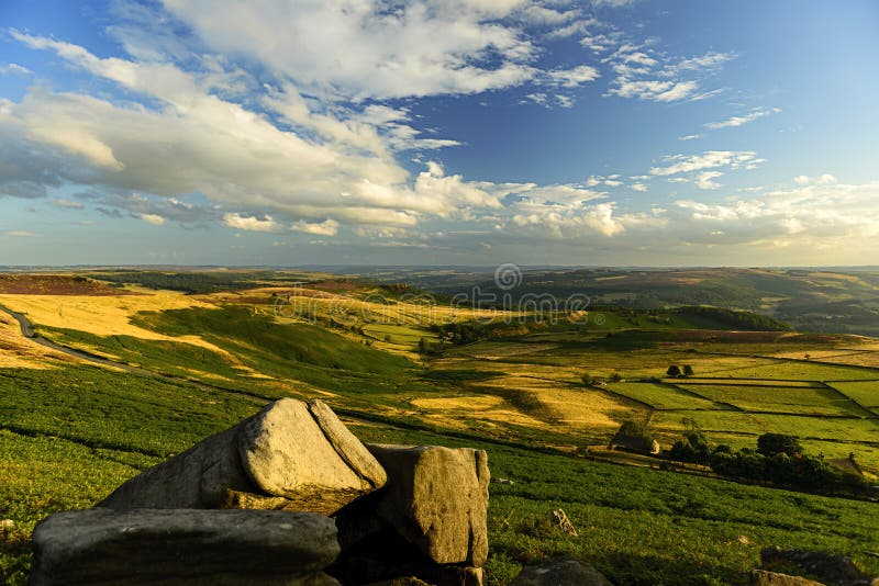 Expansive Views from the Hill To the Grounds Below Stock Image - Image ...