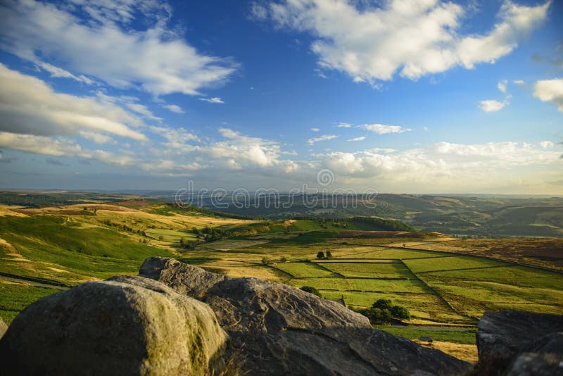 Expansive Views from the Hill To the Grounds Below Stock Photo - Image ...