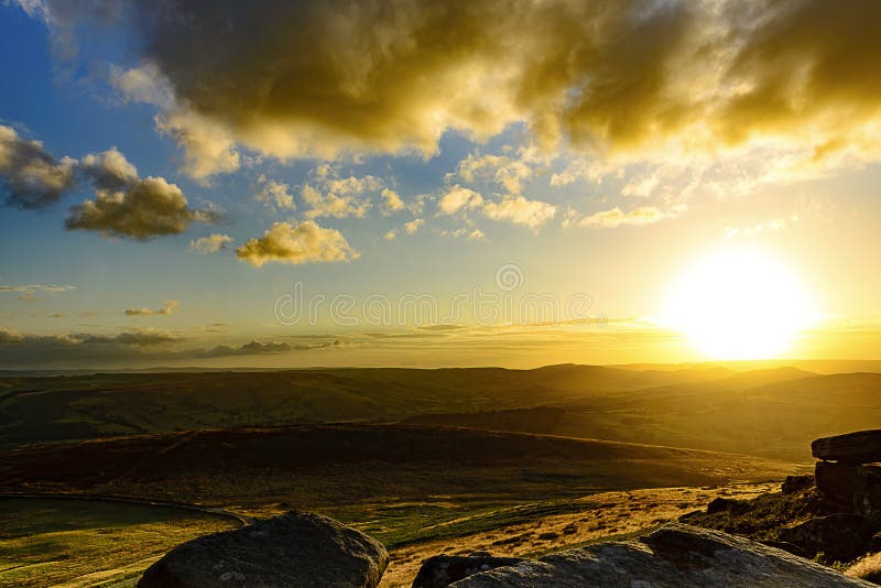 Expansive Views from the Hill To the Grounds Below Stock Photo - Image ...
