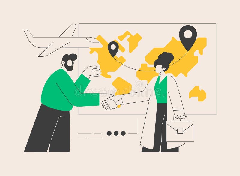 Expat Work Abstract Concept Vector Illustration. Stock Vector ...