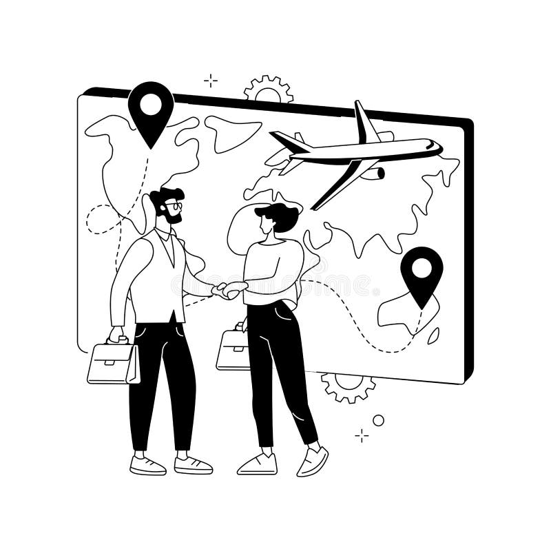 Expat Work Abstract Concept Vector Illustration. Stock Vector ...