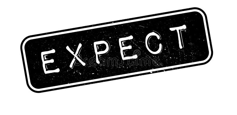 Expect rubber stamp stock illustration. Illustration of reckon - 85696626