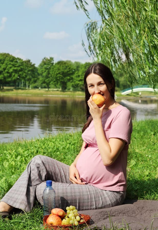 Expectant mother stock image. Image of adult, positive - 20904337