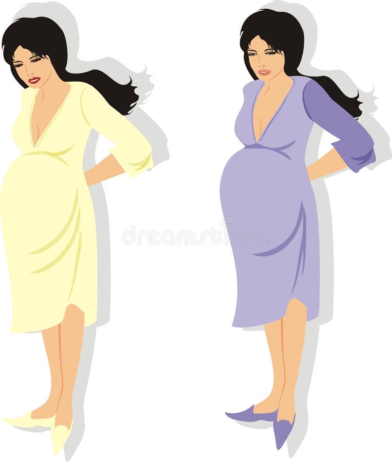 Expectant mothers stock vector. Illustration of addition - 6826219