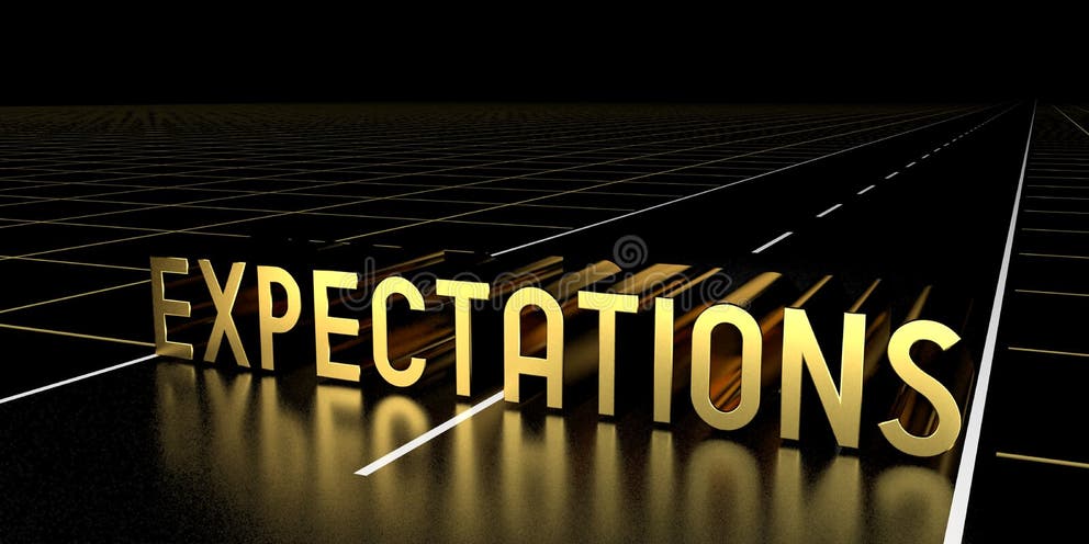 Expectations Concept, Road - 3D Rendering Stock Illustration ...