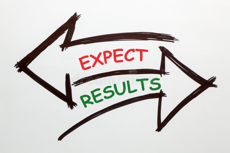 Expectations Results Concept Stock Illustration - Illustration of ...