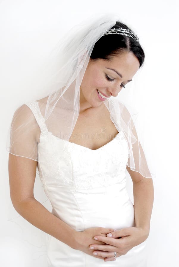 Expecting bride stock photo. Image of dress, pregnancy - 15291810