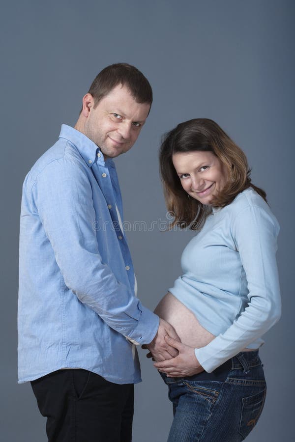Expecting couple stock image. Image of family, belly - 12851395