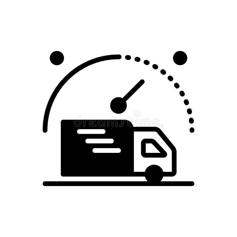 Black Solid Icon for Expedite, Prompt and Expeditious Stock Vector ...