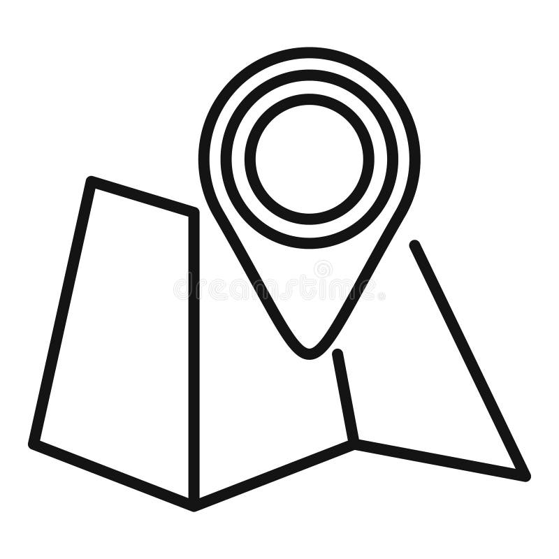 Expedition Map Icon Outline Vector. Nature Adventure Stock Vector ...