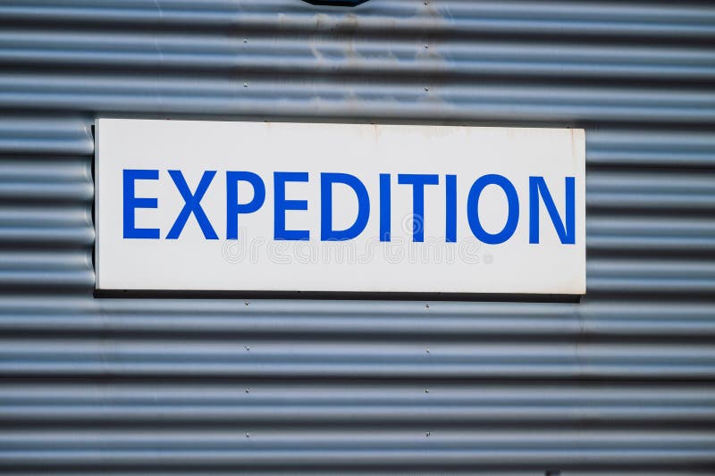 Expedition Sign Industrial Metal Wall Stock Photos - Free & Royalty ...