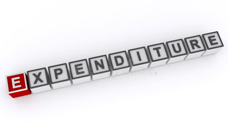 Expenditure Word Block on White Stock Image - Image of fiscal ...