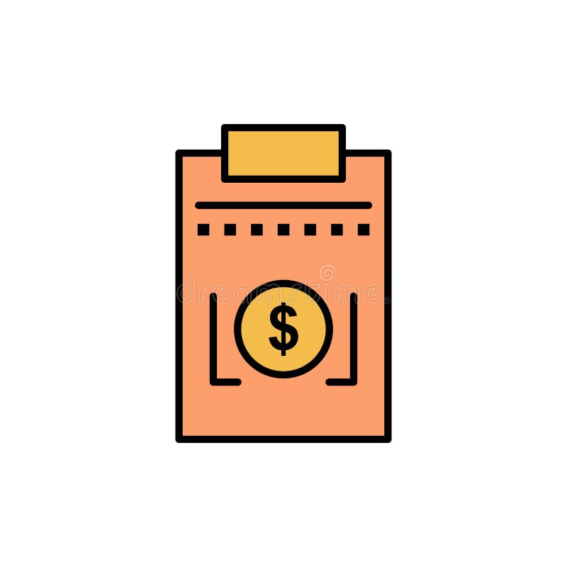 Expense, Business, Dollar, Money Flat Color Icon. Vector Icon Banner ...