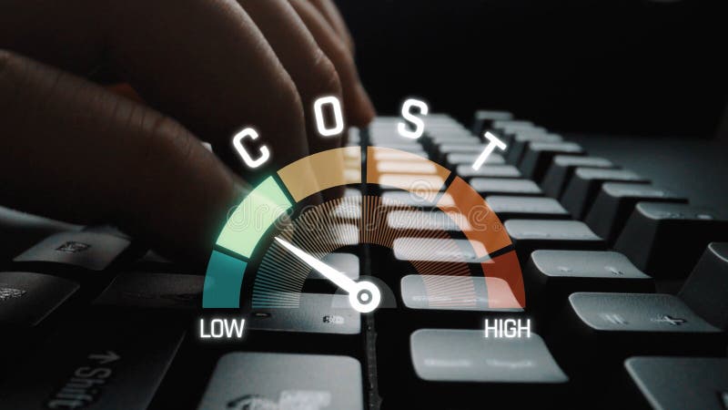Expense Control Gauge Showing Low To High Spending Level Marrow Stock ...