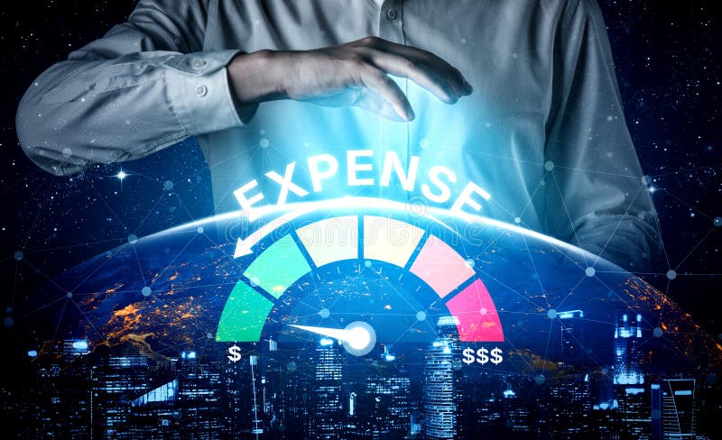 Expense Control Gauge Showing Low To High Spending Level Vouch Stock ...