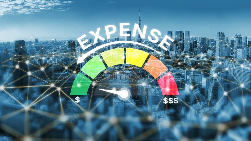 Expense Control Gauge Showing Low To High Spending Level Vouch Stock ...