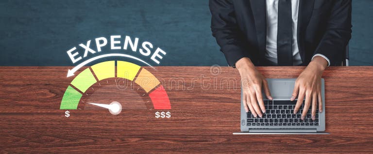 Expense Control Gauge Showing Low To High Spending Level Vouch Stock ...