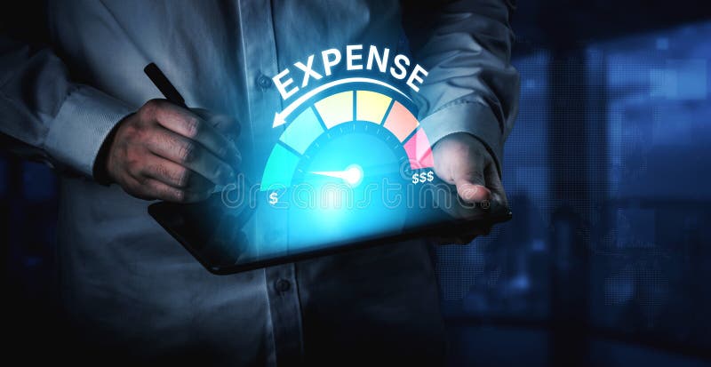 Expense Control Gauge Showing Low To High Spending Level Vouch Stock ...