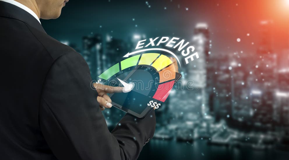 Expense Control Gauge Showing Low To High Spending Level Vouch Stock ...