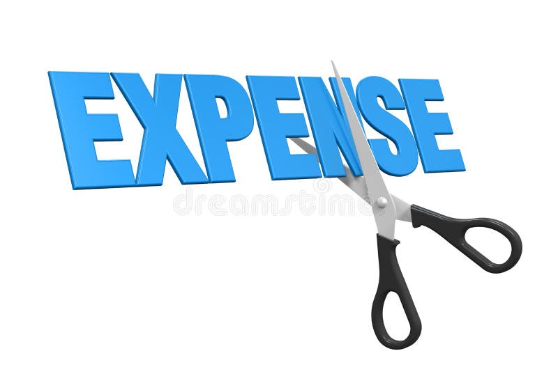 Costs Cuts Concept stock illustration. Illustration of efficiency ...