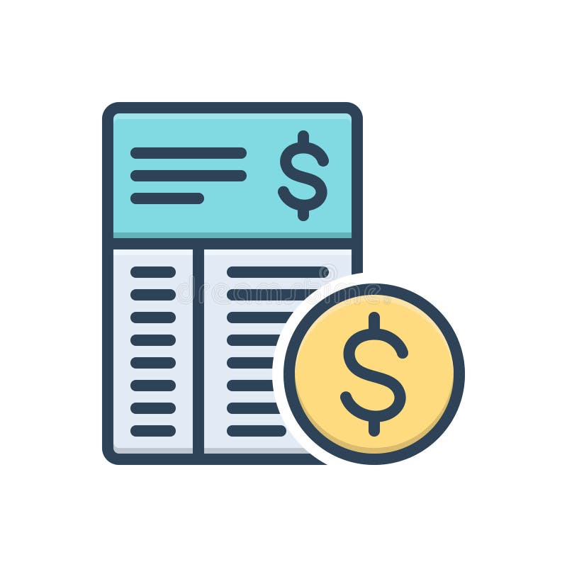 Color Illustration Icon for Expense, Expenditure and Outgoings Stock ...