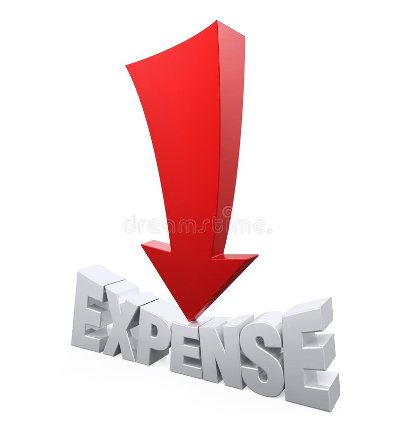 Expense Reduction Concept stock illustration. Illustration of decline - 84800404