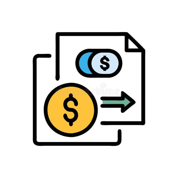 Expense Reimbursement Process Icon Stock Vector - Illustration of ...