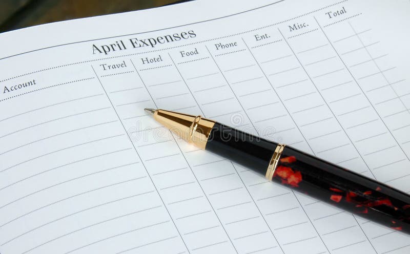 Expense Report stock image. Image of columns, person, gold - 98237