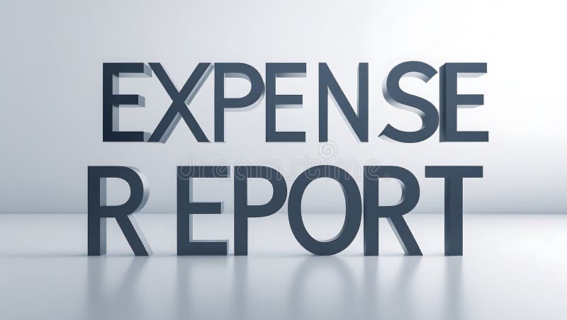 Expense Report Illustration Emphasizing Financial Documentation and ...