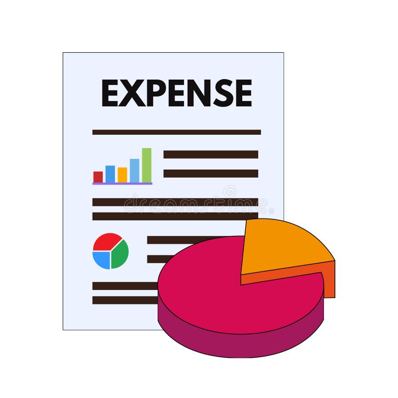 Expense Report Summary of Expenditures Illustration Stock Illustration ...