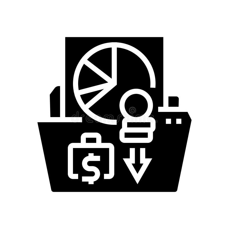 Expense Reports Budget Planning Glyph Icon Vector Illustration Stock ...