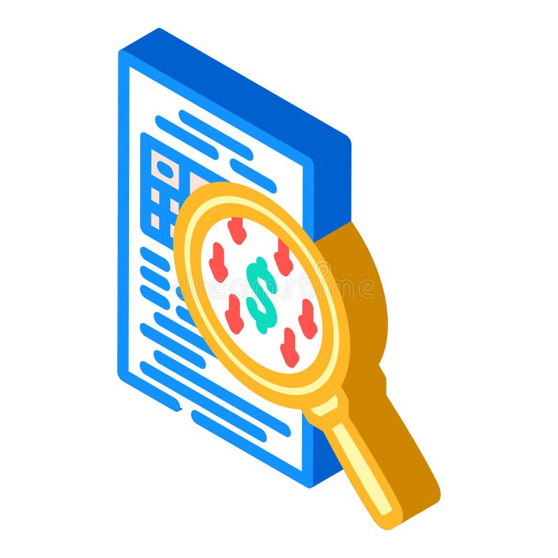 Expense Tracking Budget Planning Isometric Icon Vector Illustration ...