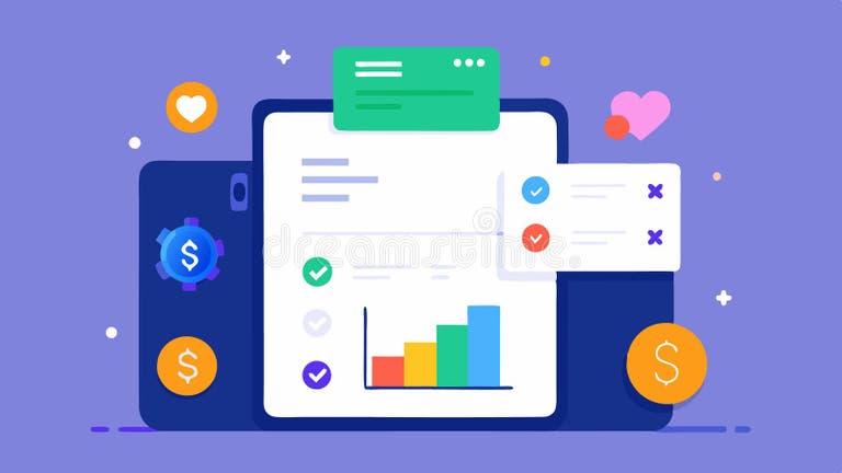 Expense Tracking a Smartphone App Screen Showing Categorized Expenses ...