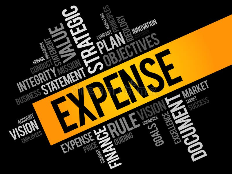 Expense word cloud stock illustration. Illustration of collage - 200307591