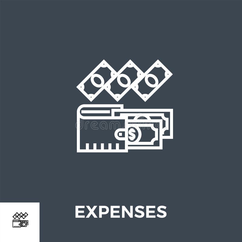 Expenses Line Icon stock vector. Illustration of concepts - 198172194